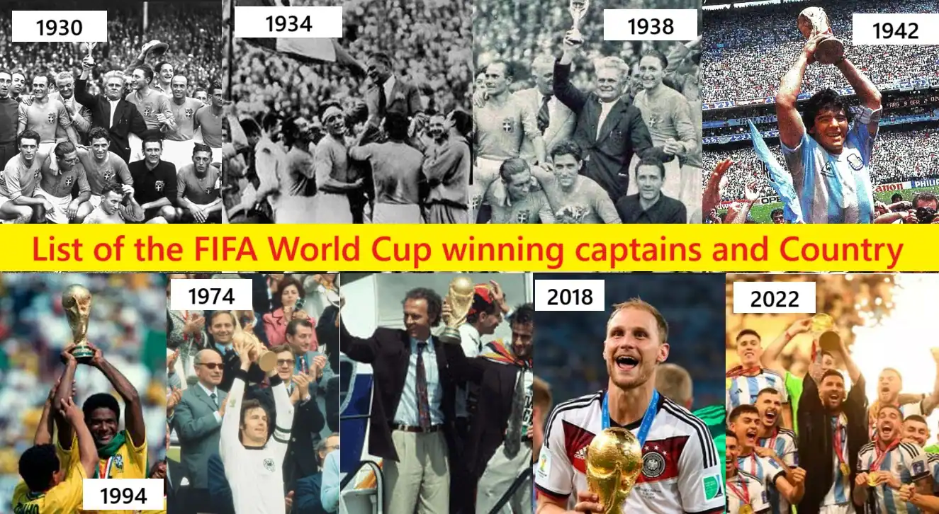 FIFA World Cup Winning Captains List (1930–2022) – Country & Leader Names