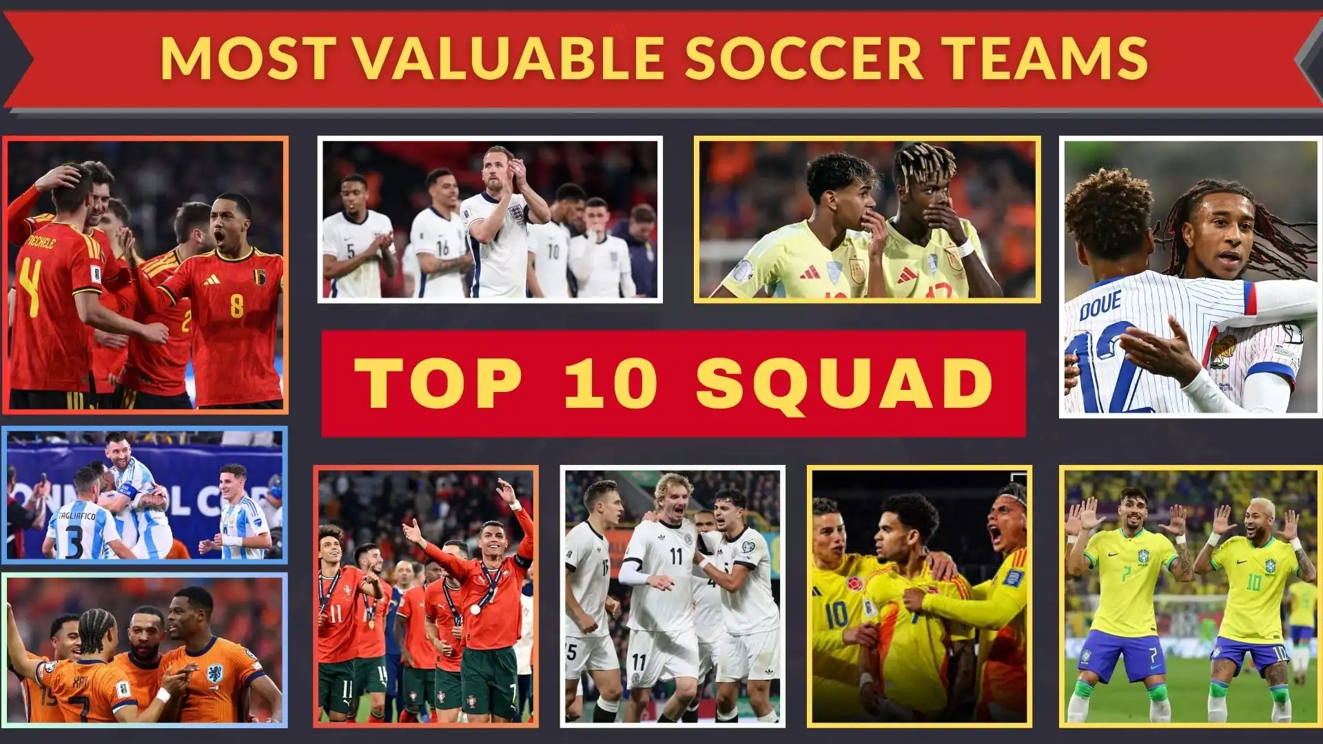 Most Valuable Soccer Teams: 2026 World Cup Squad Values Ranked